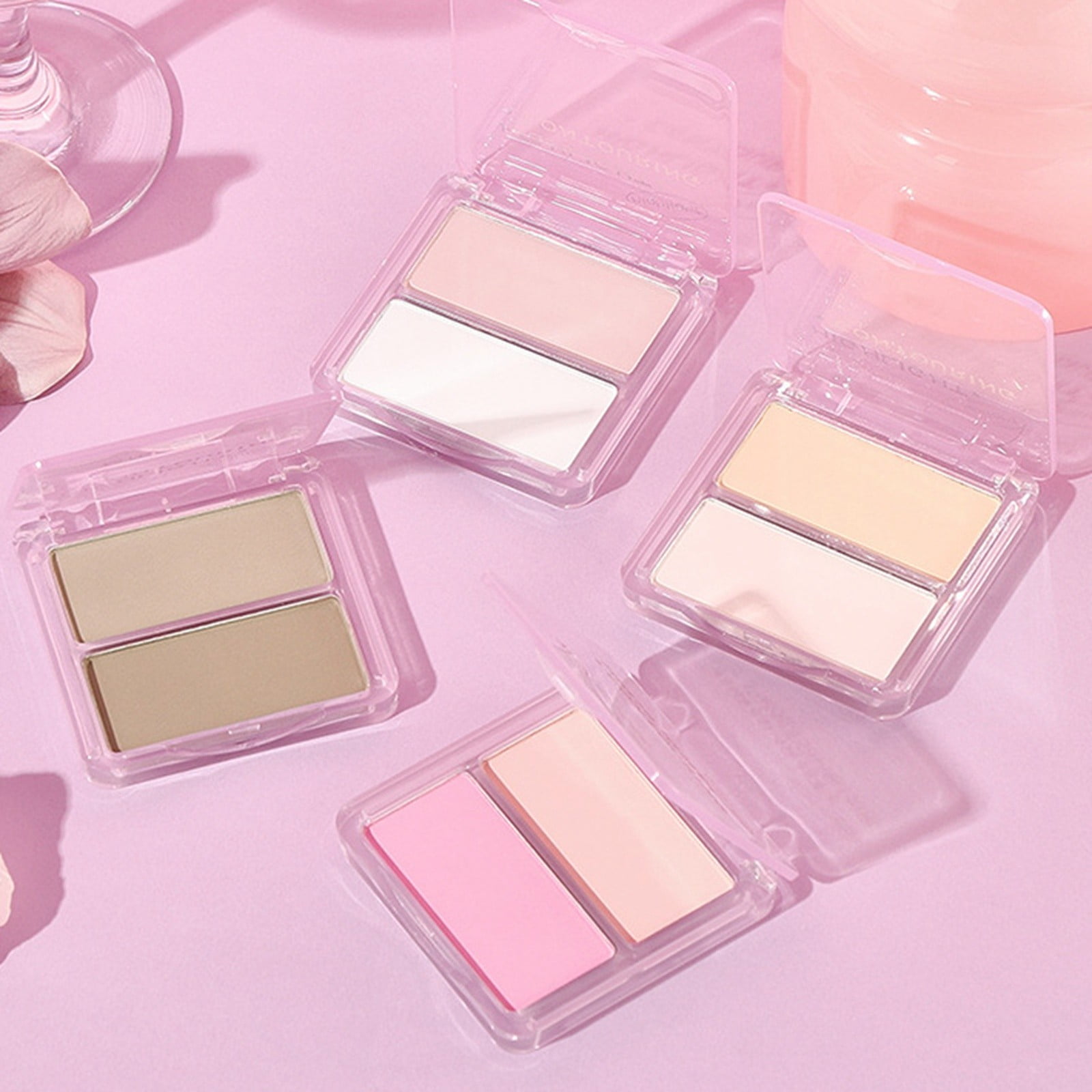 Two Color Highlighter Contouring Face Eye Bags Nose Shadow Contouring C ...