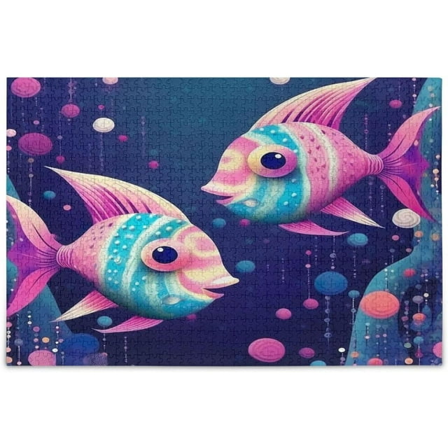 Two Colorful Fish Jigsaw Puzzles 500 PiecesPuzzles for Adults Family ...