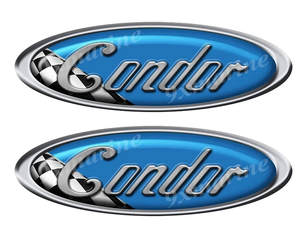 Two Condor Vinyl Racing Oval Stickers 10" long each - Walmart.com