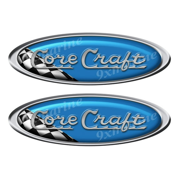 Two Core Craft Vinyl Racing Oval Stickers 10" long each - Walmart.com