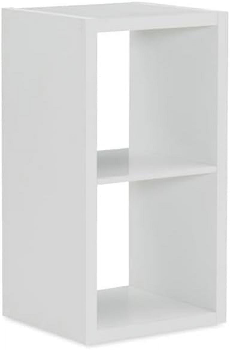Two Cubby Wood Storage Cabinet in White - Walmart.com