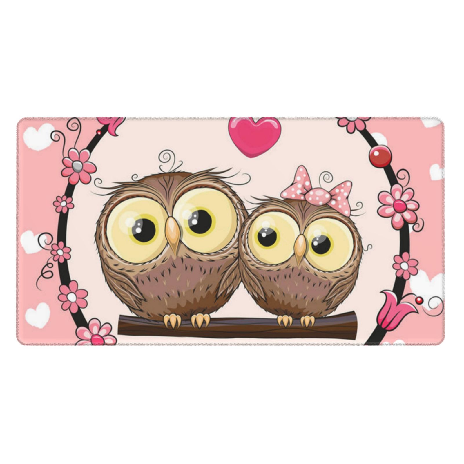 Two Cute Cartoon Owls Mousepad Large Mouse Pad Desk Pad Computer ...