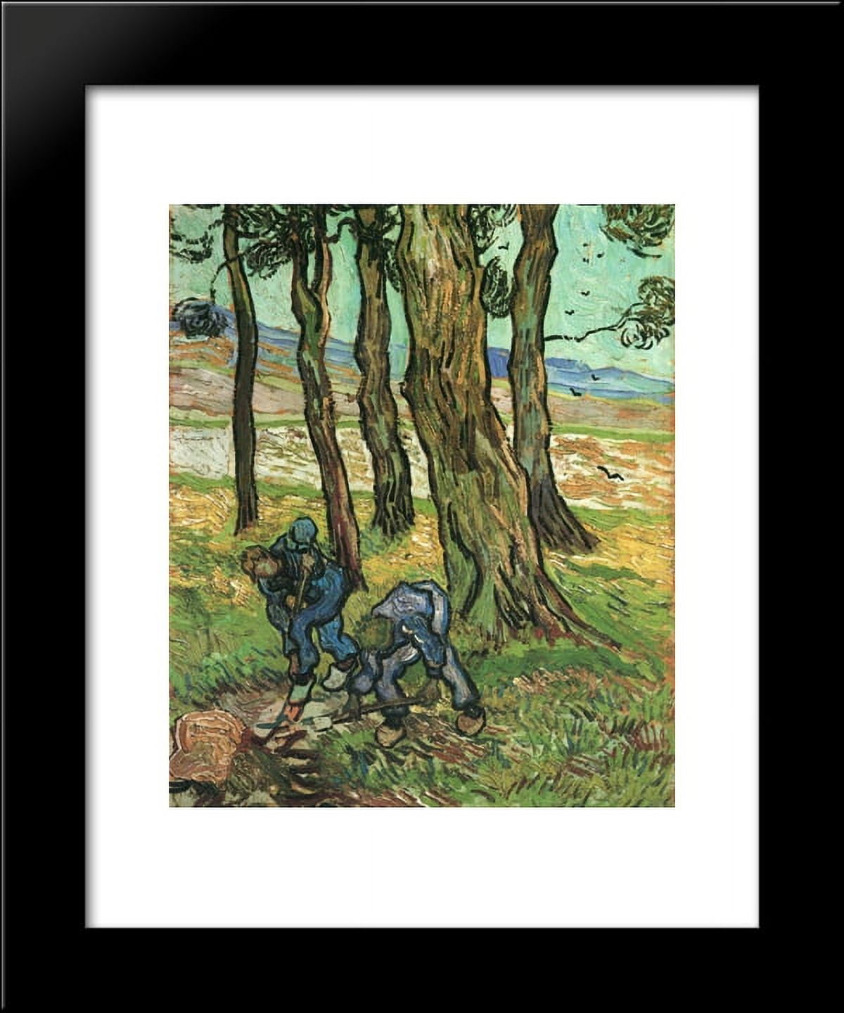 Two Diggers Among Trees 20x24 Framed Art Print by Vincent van Gogh ...