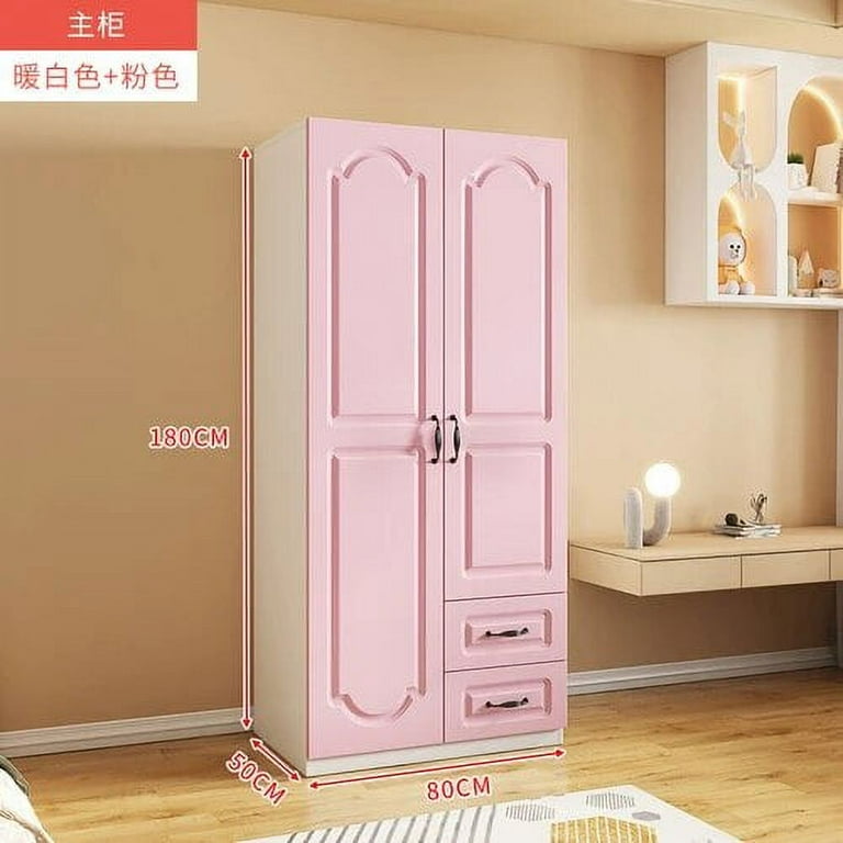 Pink wooden wardrobe store