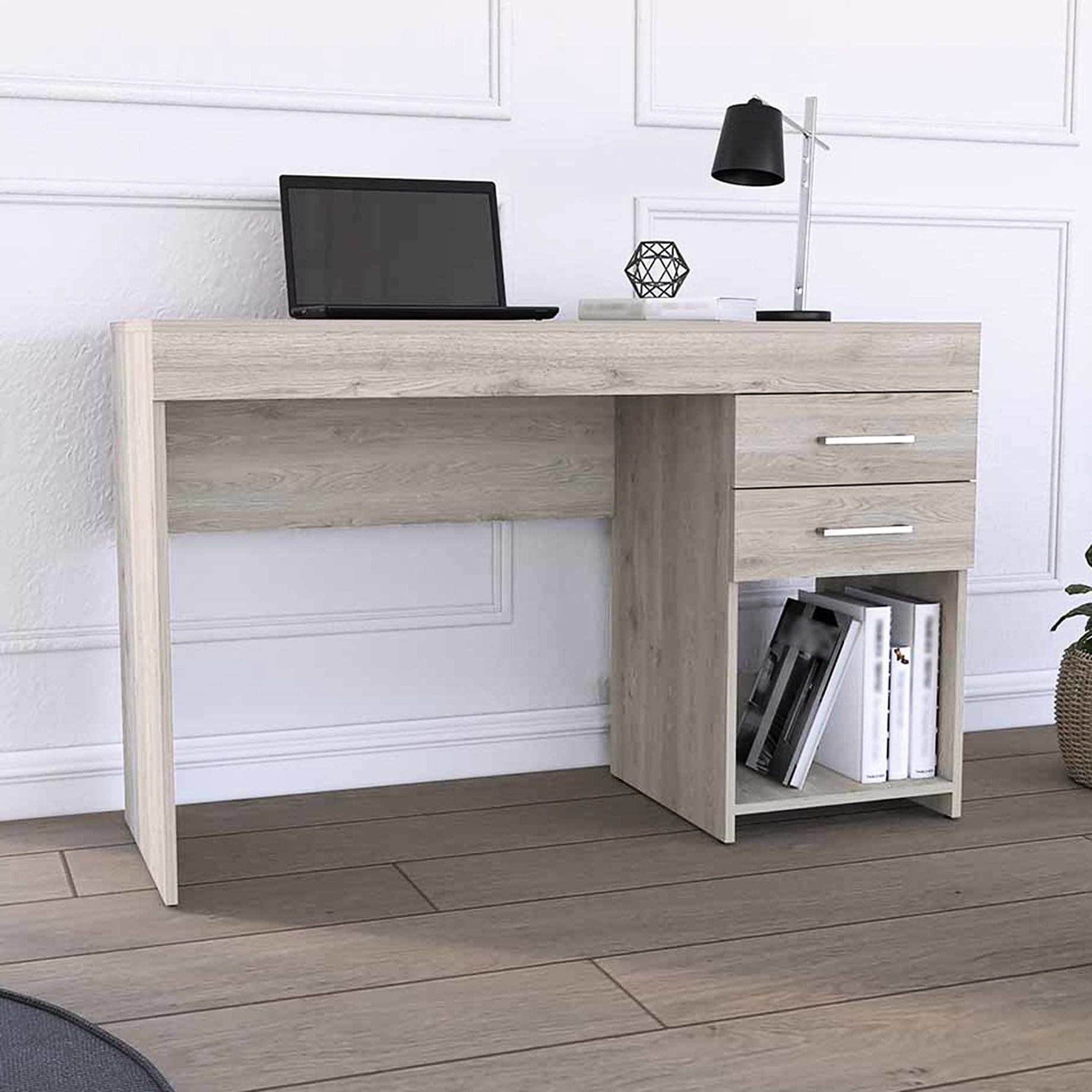 Two Drawers and Shelf Storage Desk - Organizes Office Items - Walmart.com