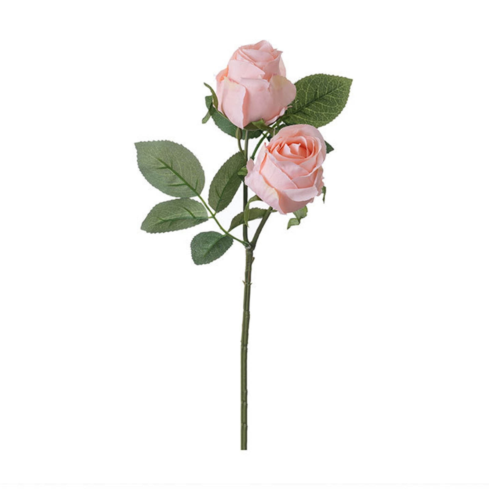 Two-Ended Rose Branch Artificial Flower - 13 Inch Realistic Floral Wall ...