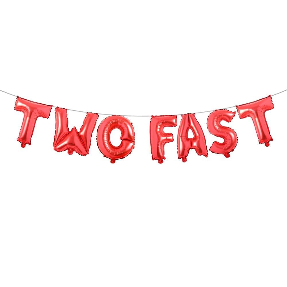 Two Fast 2 Racing IFF17 Balloons Banner - Racing Themed Birthday Party ...