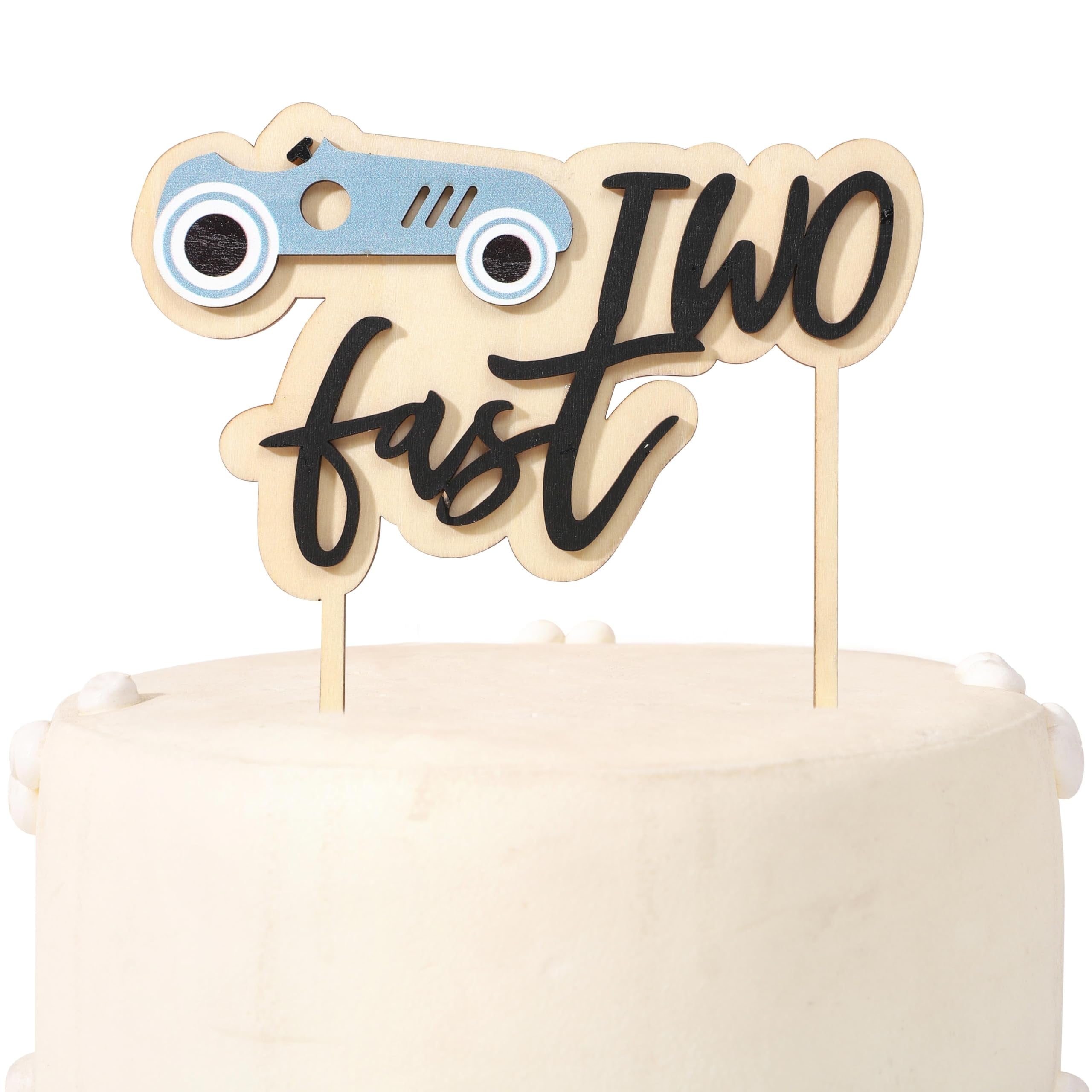 Two Fast Birthday Cake Topper - BSL1 Wood Race Car Cake Topper,Race Car ...