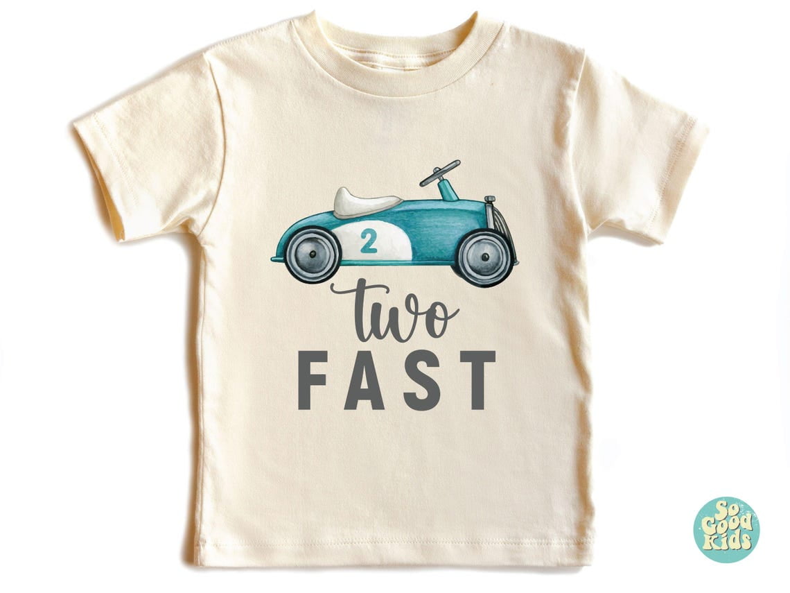 Two Fast Birthday Shirt, Race Car Kids Shirt, 2Nd Birthday Kids Shirt ...