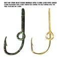 Two Fish Hook Hat Pins Camo and Gold Hat Hook Fish Hook for Hat Camo ...