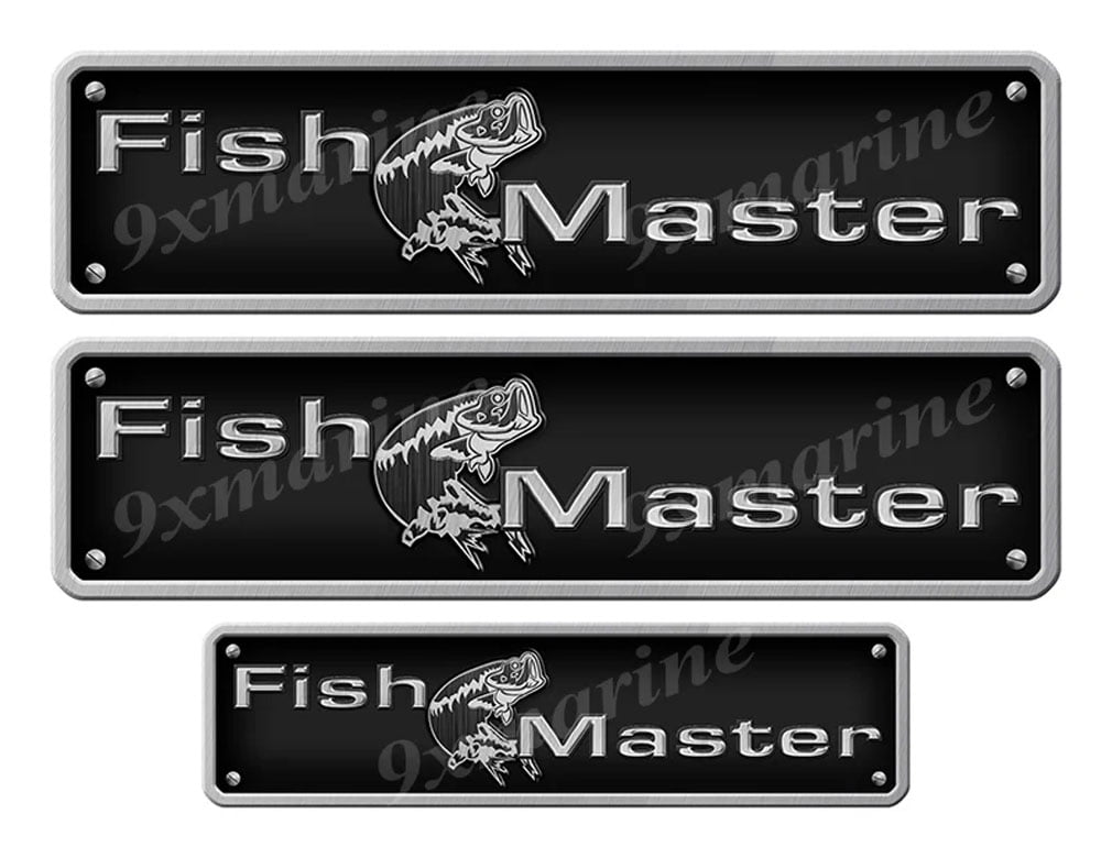 Two Fishmaster Stickers - 10" long set. Replica Name Plate in Vinyl ...