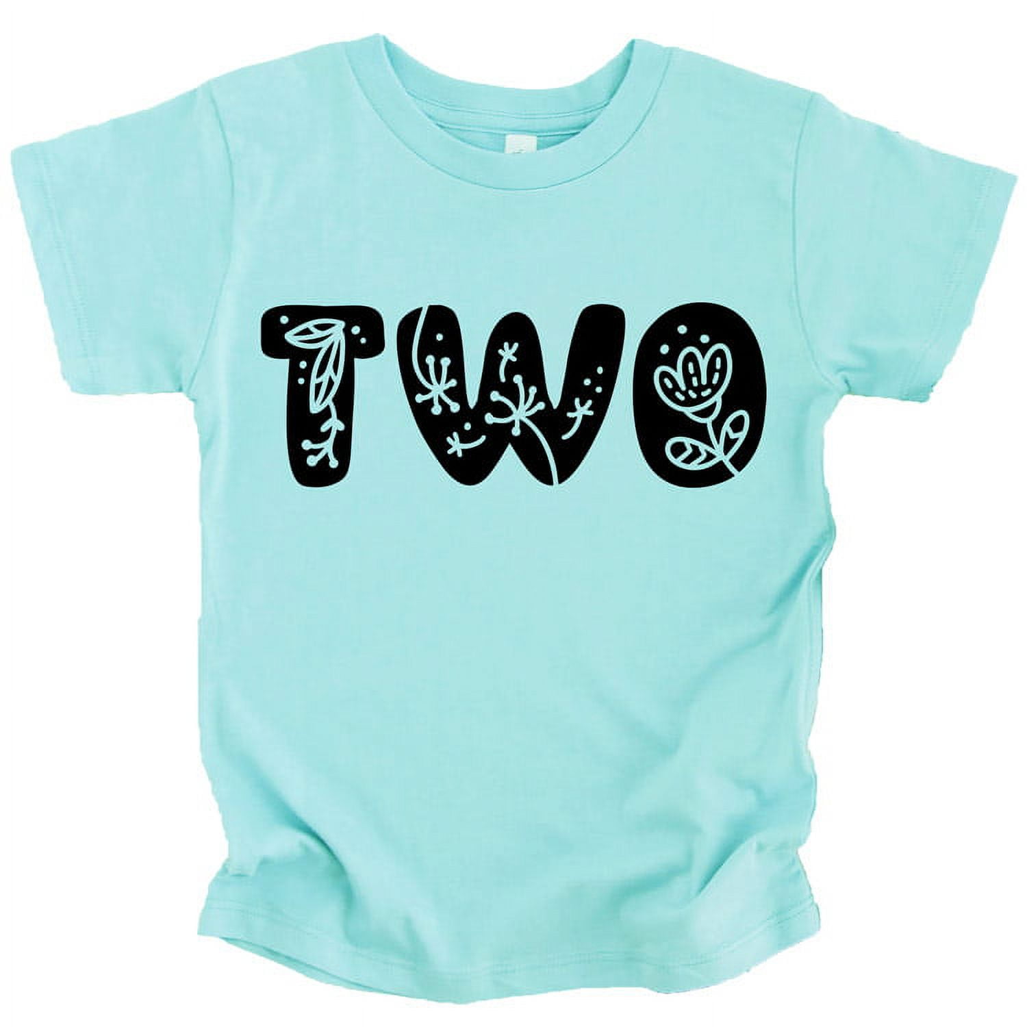 Two Floral Numbers Ages 1-7 Girl's 2nd Birthday Shirt Chill Shirt 3T ...