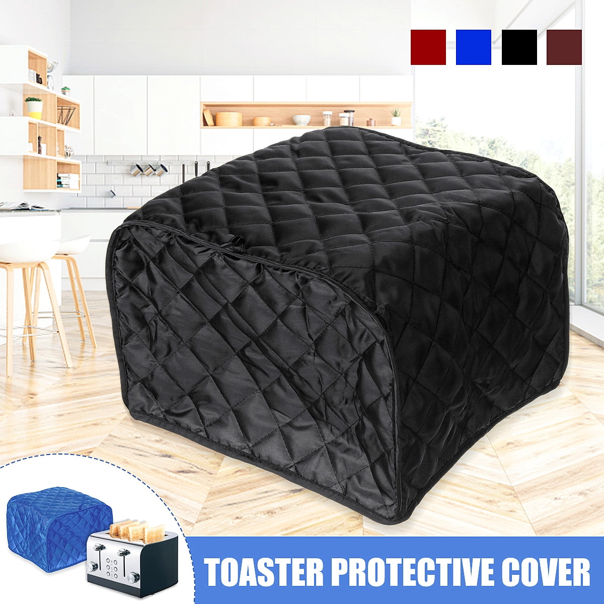 Two/Four Slices Toaster Cover Bread Toaster Protector Food Dust Cover ...