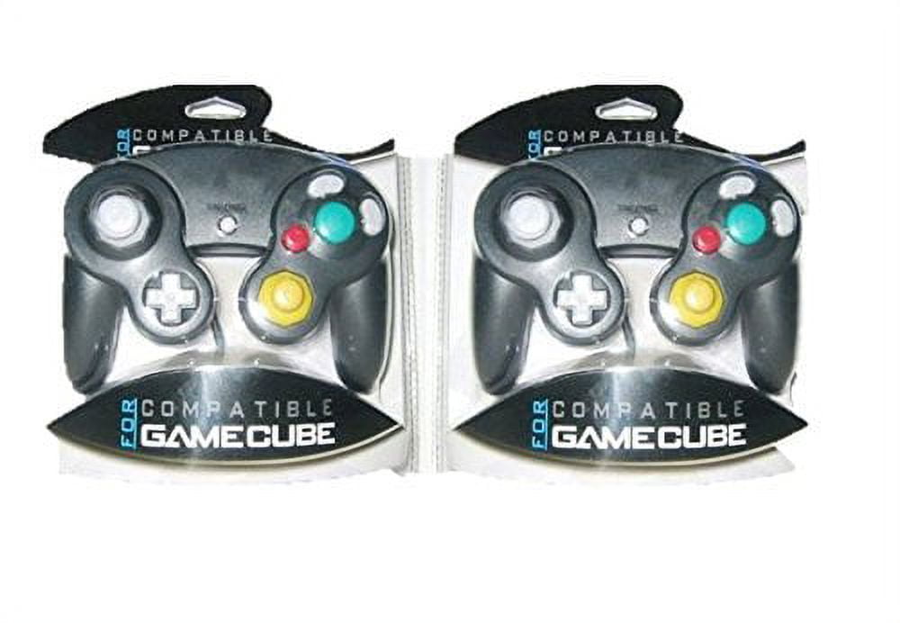 Two GameCube / Wii Compatible Controllers [Black] - Walmart.com