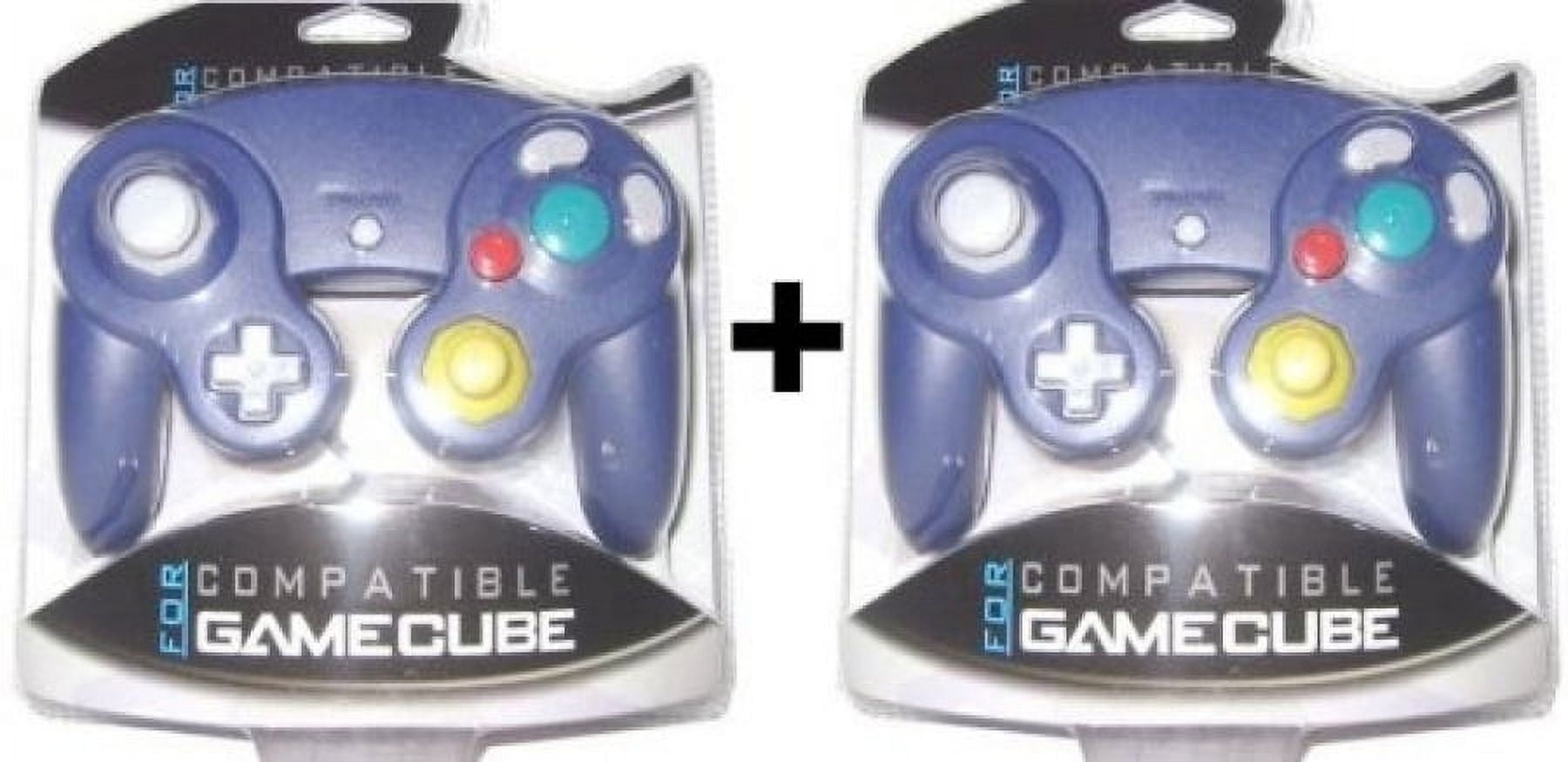 Two GameCube / Wii Compatible Controllers [Indigo] - Walmart.com