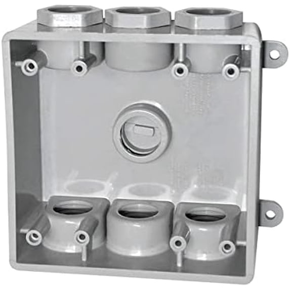 Two Gang Electrical Box, Suitable 1/2-Inch or 3/4-Inch Electrical ...