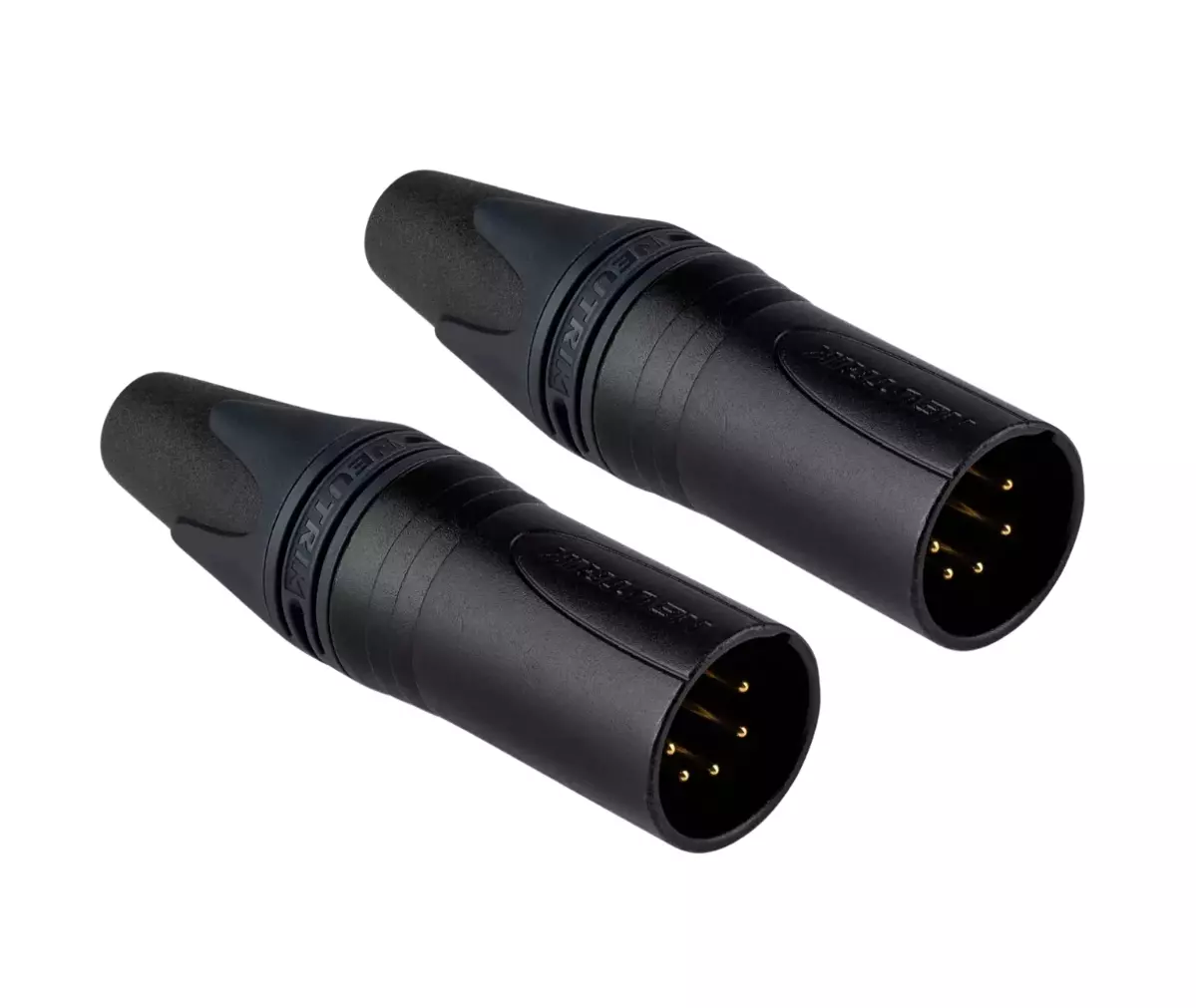 Two Genuine NEUTRIK NC5MXX 5-Pin DMX Male XLR Cable Mount Connector ...