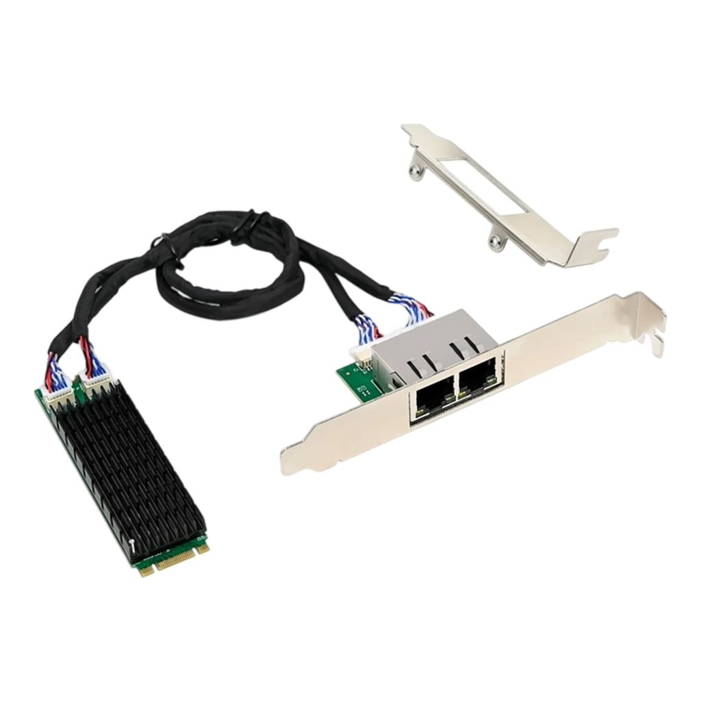 Two Gigabit Ethernet PCIe Networking Card With i210AT Controller M.2 B ...