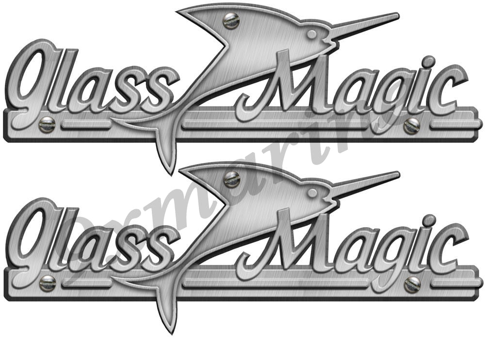 Two Glass Magic Boat Remastered Stickers for boat restoration project ...