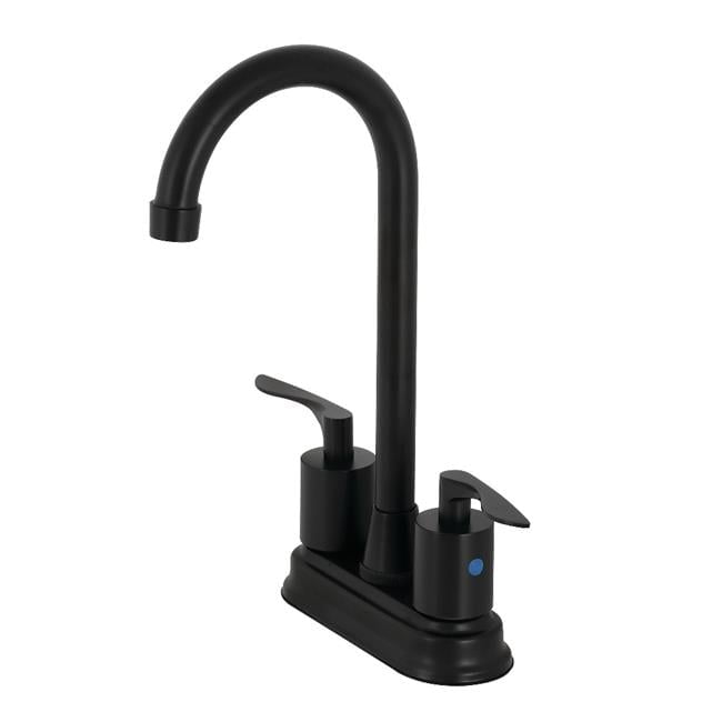 Two-Handle 2-Hole Deck Mount Bar Faucet in Matte Black - Walmart.com