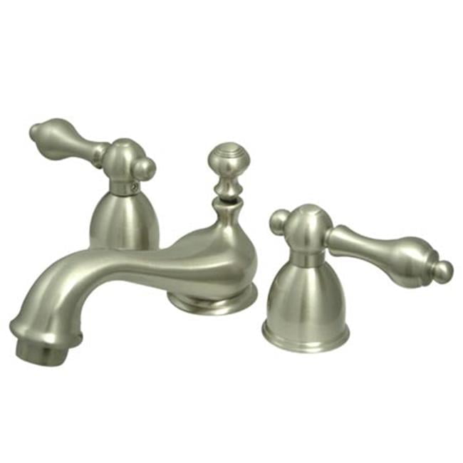 Two Handle 4 in. to 8 in. Mini Widespread Lavatory Faucet with Brass ...