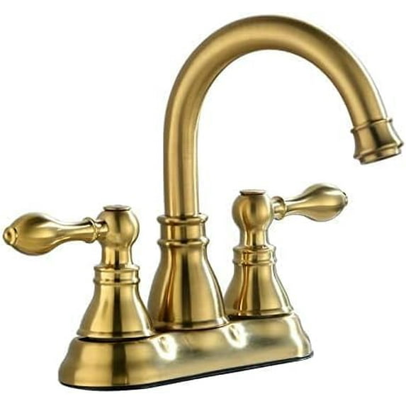 Two Handle Bathroom Sink Faucet 3 Hole with Overflow Pop up Drain, 360 ...
