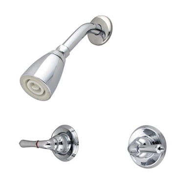 Stylish Double Handle Tub & Shower Faucet with Satin Nickel Finish ...