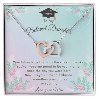 Two Hearts To My Beloved Daughter Necklace, A Loving Keepsake For ...