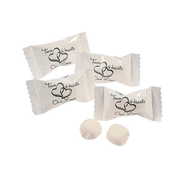 Two Hearts Buttermints Candy, 108 Pieces, Individually Wrapped, Mint ...