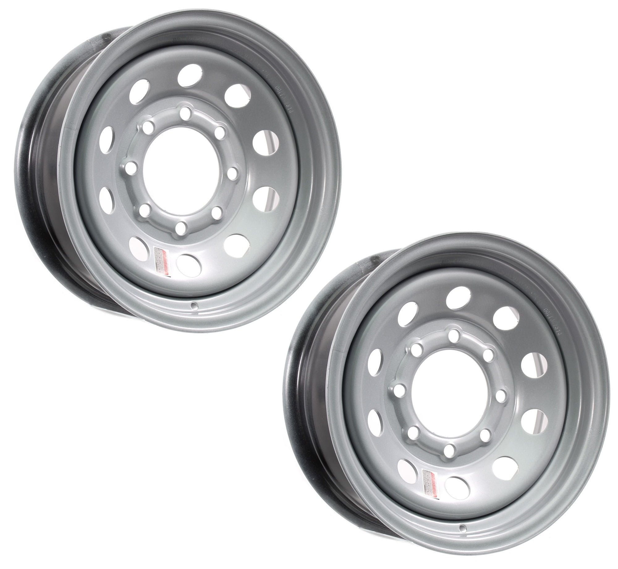 Two-Pack Heavy Duty Steel Trailer Rims Wheels 16-inch 16X6 8-Hole ...