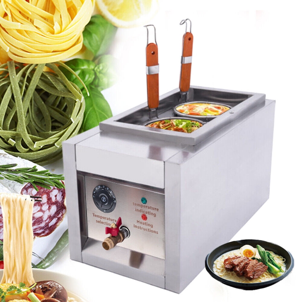 Two-Hole Electric Noodle Cooking Machine Pasta Cooker+2 Basket 2000W ...
