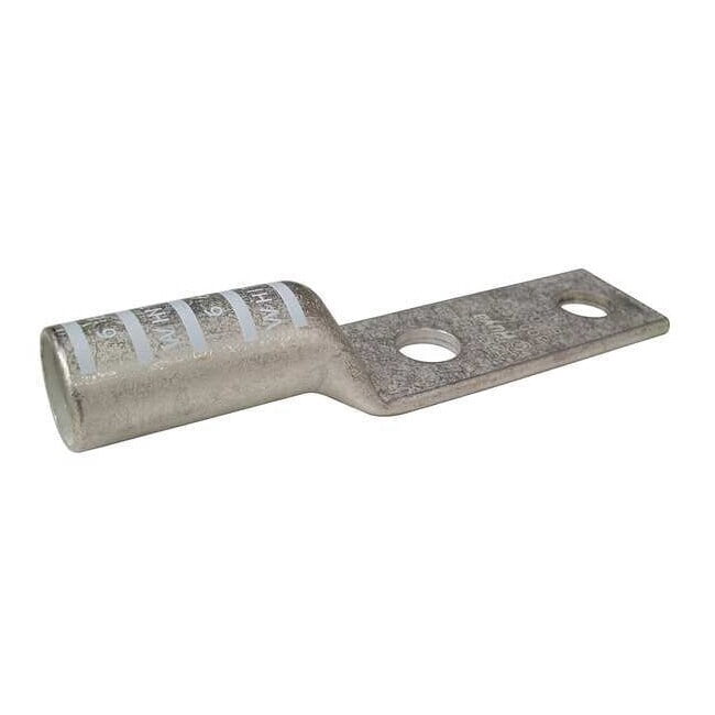 Two-Hole Compression Lug, 300 kcmil Max, 1/2 in Stud, Long Barrel ...