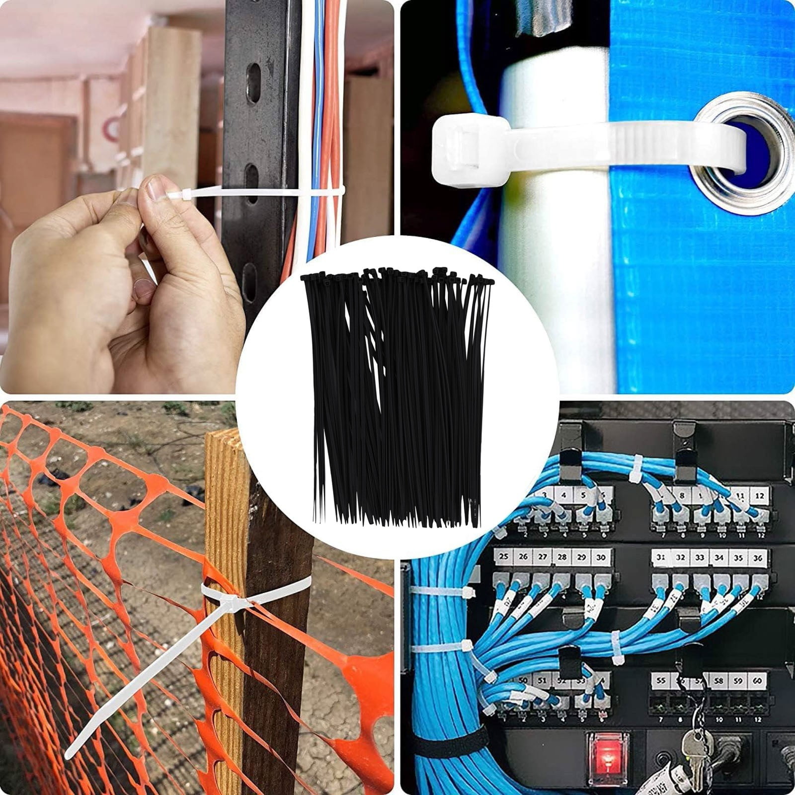 Two Hole Strap U Bracket Industrial Grade Colorful Nylon Ties 3x100mm ...