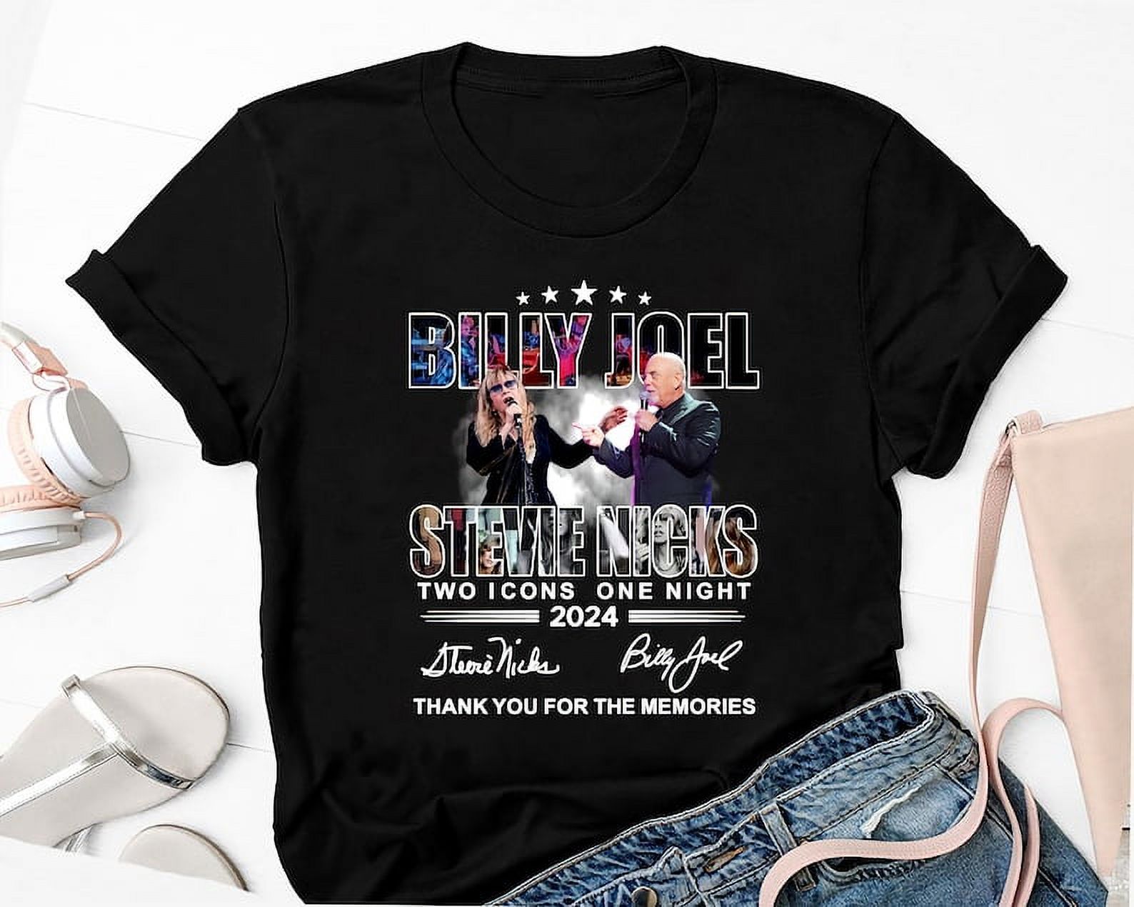 Two Icons One Night Billy Joel Stevie Nick Tour Tshirt, Billy Joel ...