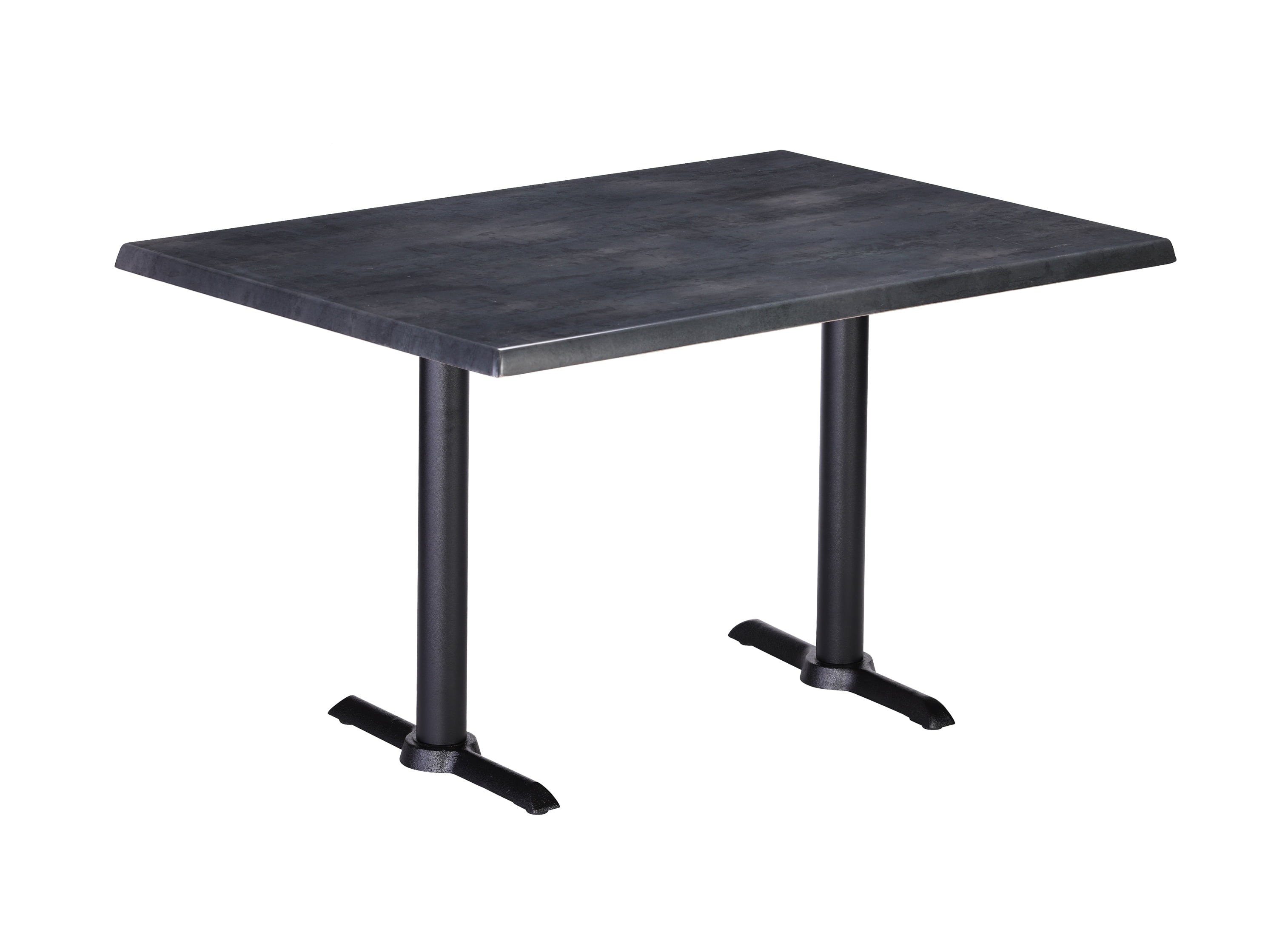 Two Indoor/Outdoor 36" Tall OD211EB Black Table Bases with a 22" Foot ...