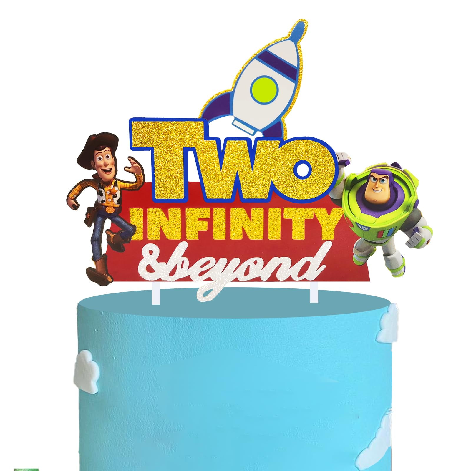Two Infinity and Beyond Cake Topper BSL1 Toy Cake Toppers 2nd Birthday ...
