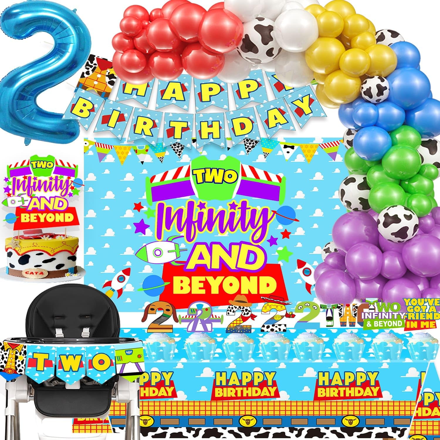 Two Infinity and Beyond DHF10 Birthday Decorations 2nd Birthday Party ...