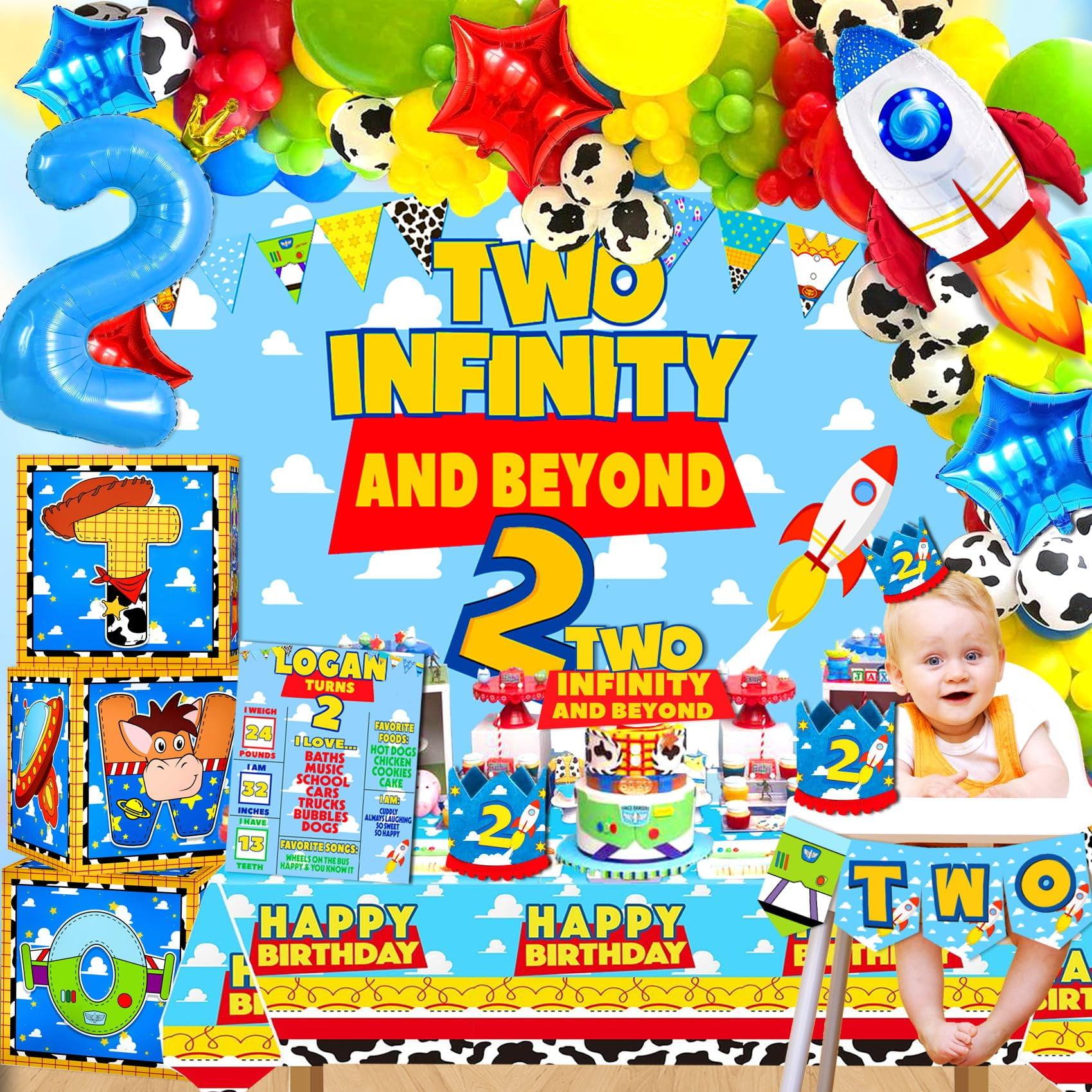 Two Infinity and Beyond IFF17 Birthday Decorations, Story 2nd Party ...
