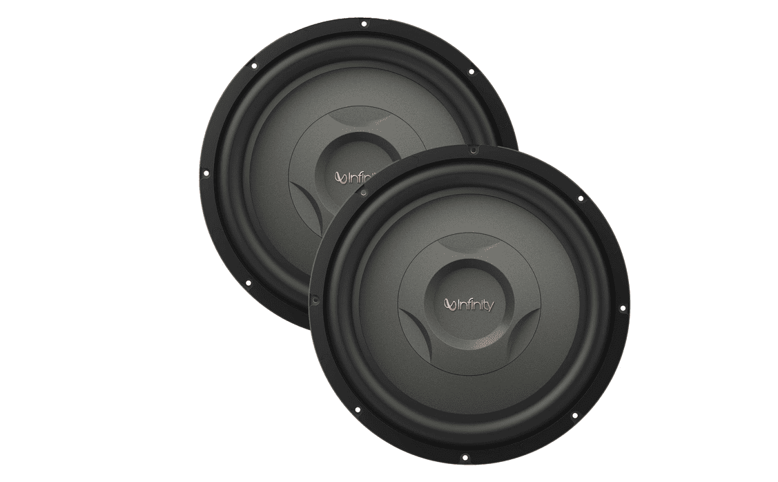 Two Infinity REF1200S Reference 12 Inch Low profile Subwoofer with SSI ...