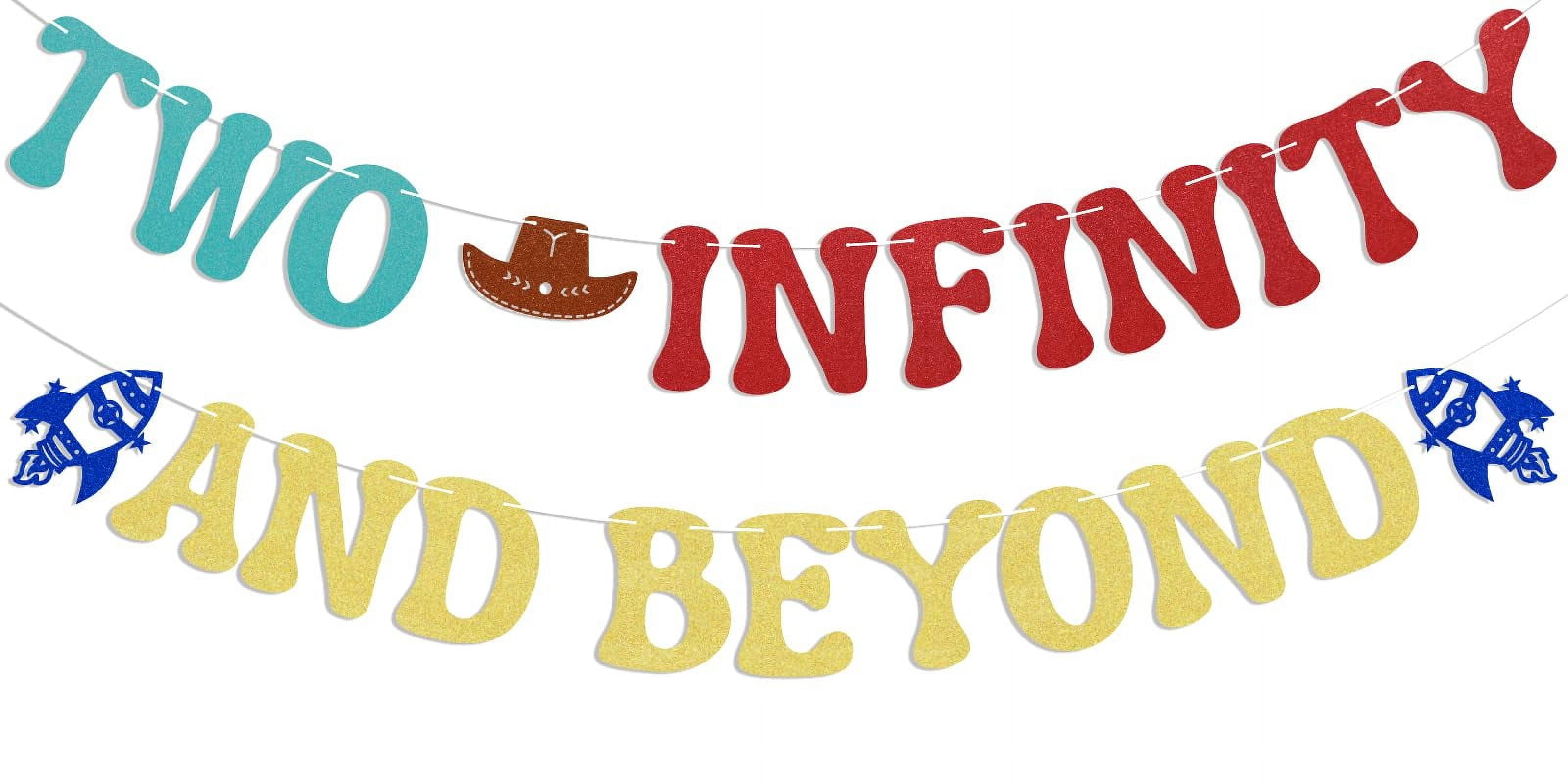 Two Infinity and Beyond Banner - Space Themed Birthday Banner, Bruh ...