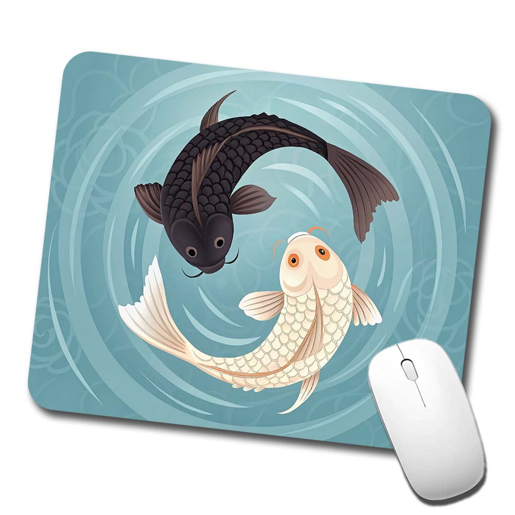 Two Koi Yin Yang Mouse Pad Low Profile Gaming Mat - Walmart.com