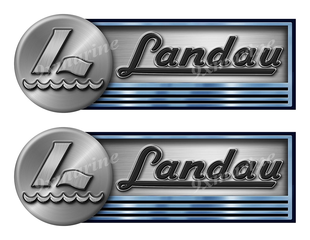 Two Landau Stickers for Boat Restoration - 10" long each - Walmart.com