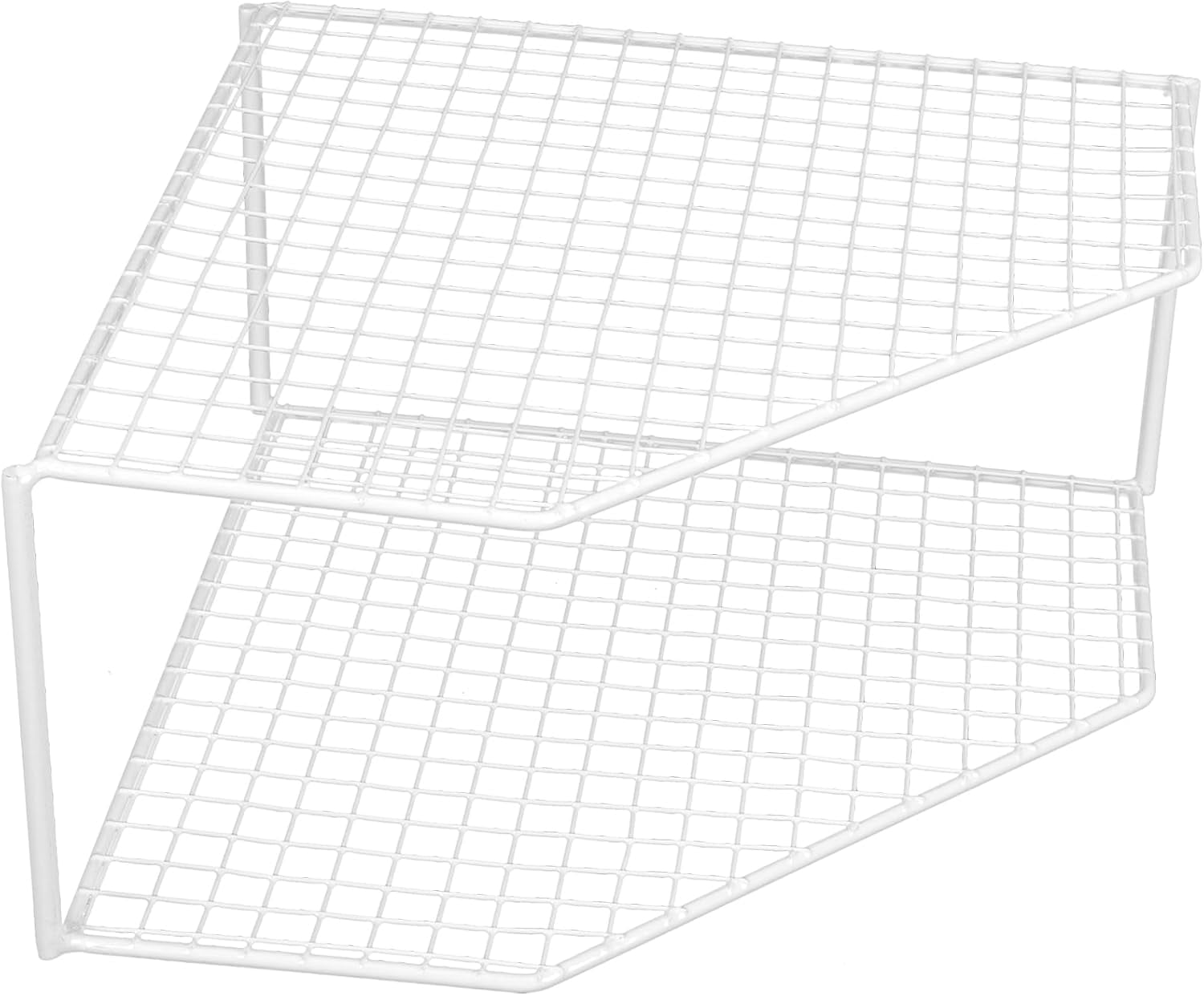 Two-Layer Corner Shelf Kitchen Pot Organizer Rack - Metal Wire Pan ...