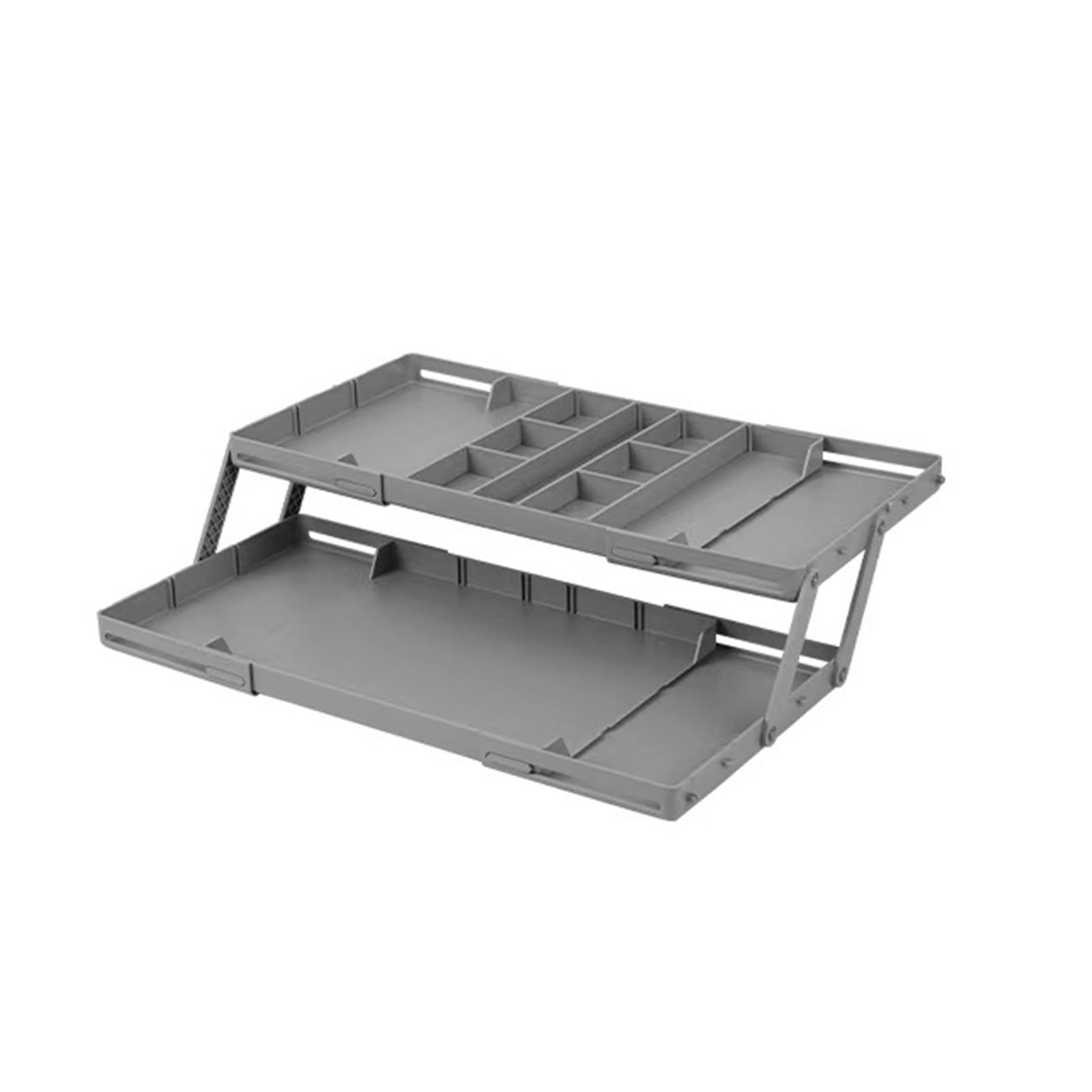 Two Layer Foldable Drawer Organizer Expandable Table Organizer ...