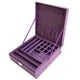 Two-Layer Lint Jewelry Box with Lock, Purple - Walmart.com