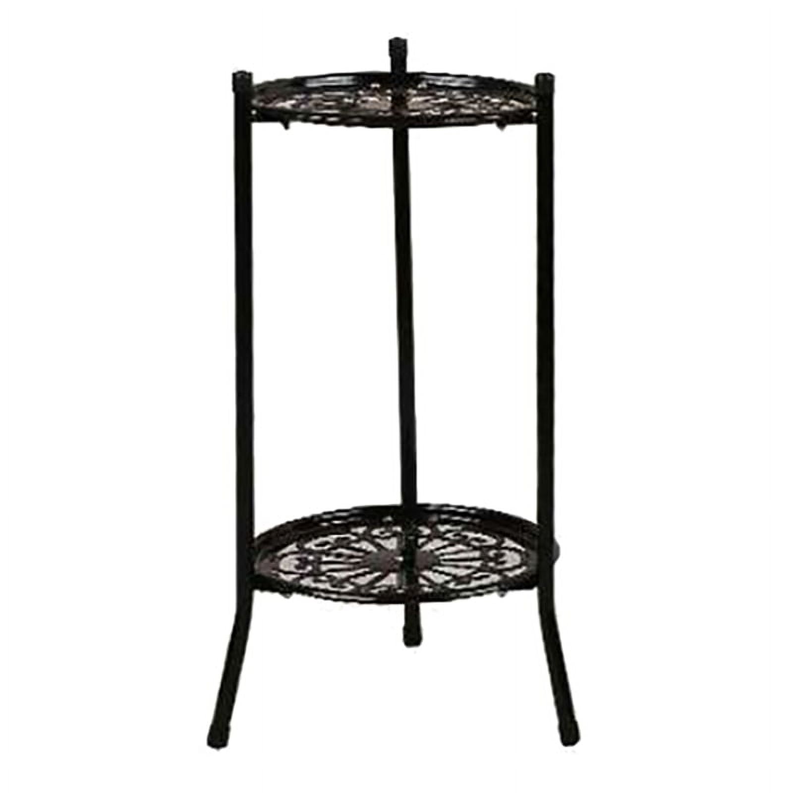 Two-Layer Metal Plant Stand Plant Holder for Indoor Outdoor Decor B ...
