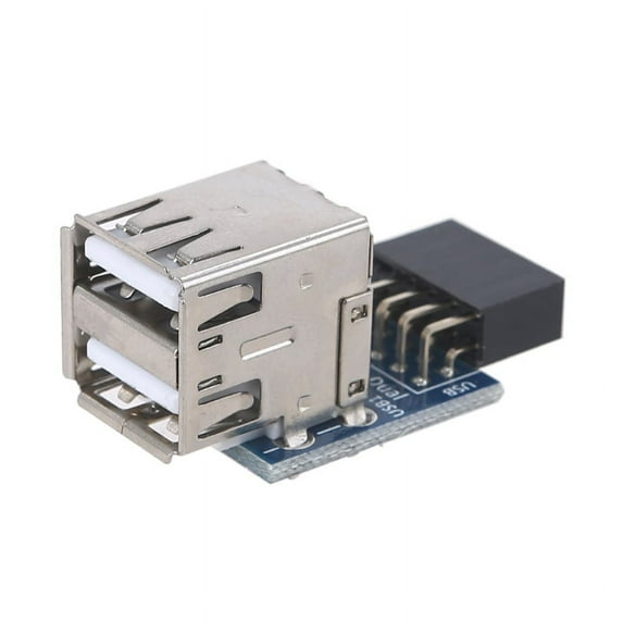 Two-Layer USB 2.0 Female Adapter Converter 2 Ports Motherboard Card ...