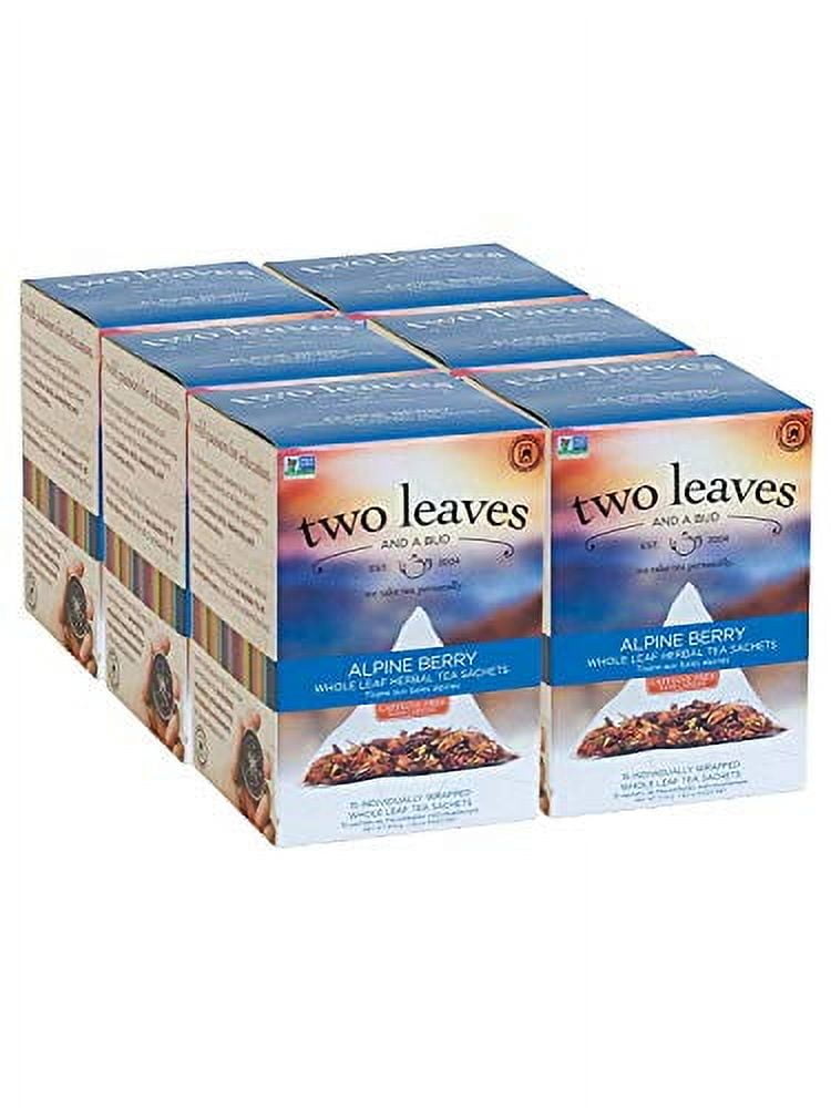 Two Leaves and a Bud Alpine Berry Herbal Tea Bags, Naturally Caffeine ...