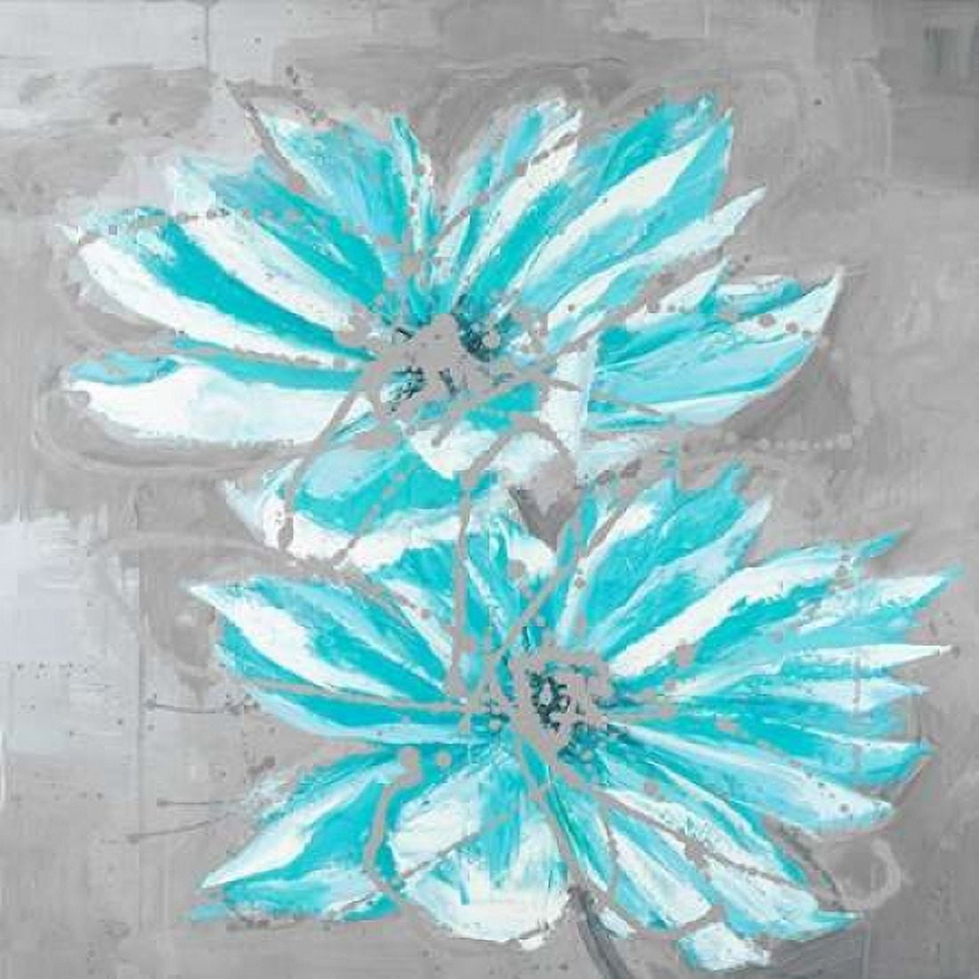 Two Little Abstract Blue Flowers Poster Print by Atelier B Art Studio ...