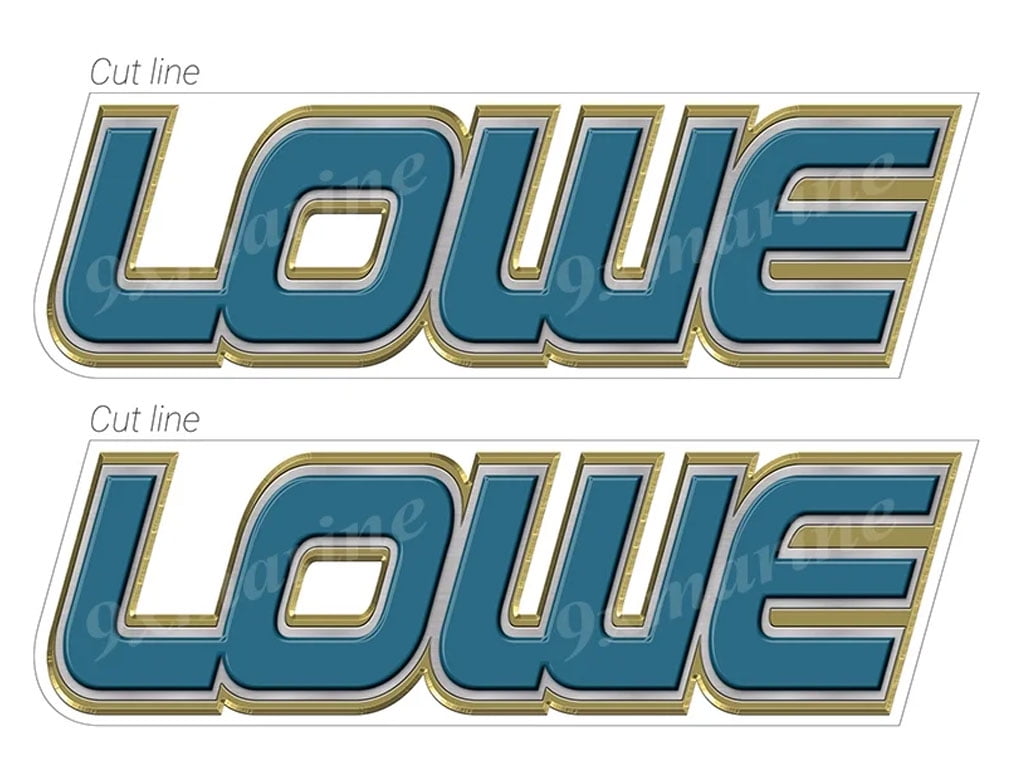 Two Lowe Boat Stickers "3D Vinyl Replica" of original - 10" long ...
